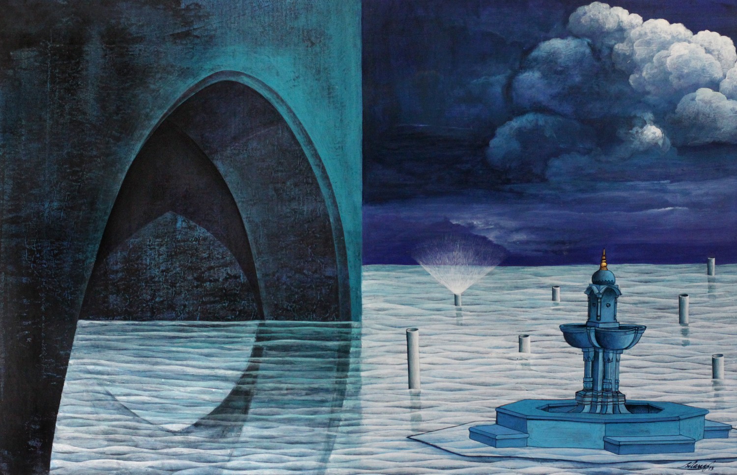 Aqeel Solangi | The Blue Fountain – O Art Space